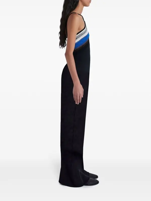 Naomi Crochet-stripe-knit Maxi Dress