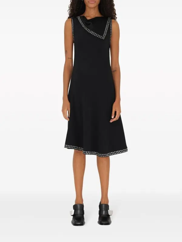 Burberry Eyelet-trim Satin Dress
