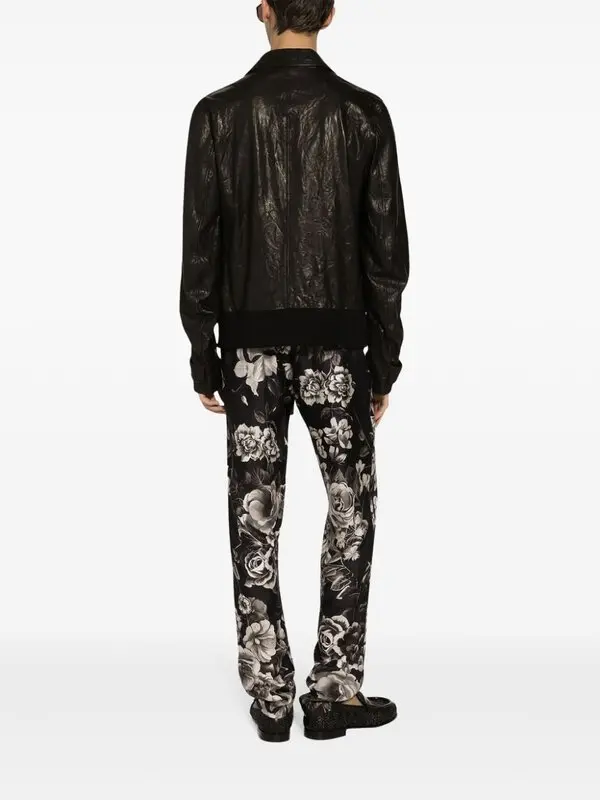 Dolce & Gabbana Floral-print Silk Track Pants