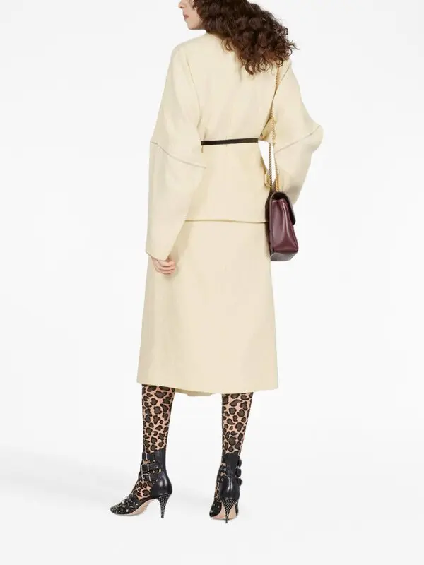 Gucci Asymmetrical Wrap Linen Skirt