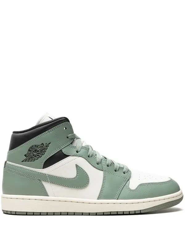 JORDAN Air 1 Mid Jade Smoke Sneakers - Green