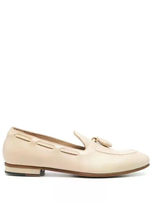 FRANCESCO RUSSO Tassel Leather Loafers