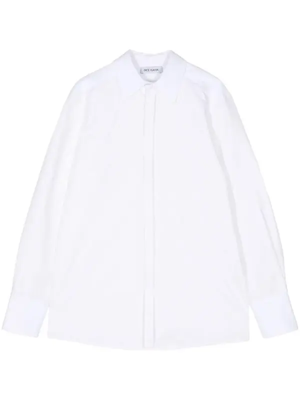 Dice Kayek Pointed-collar Cotton Shirt