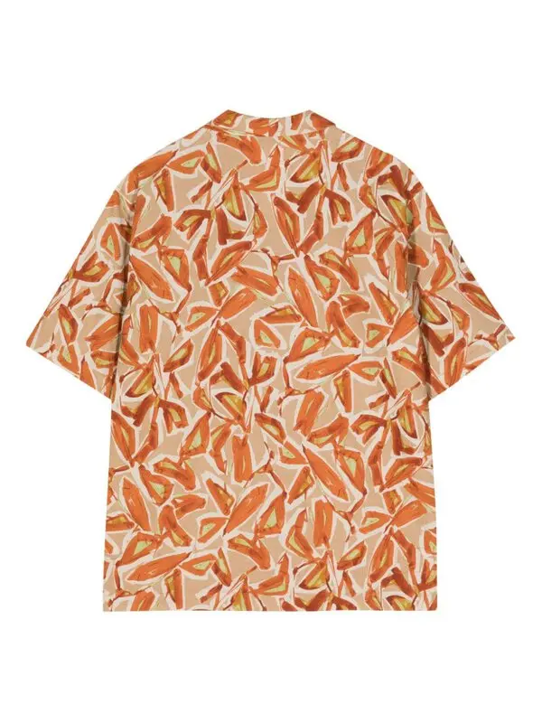 Universal Works Artist Flower Linen-cotton Shirt - Orange