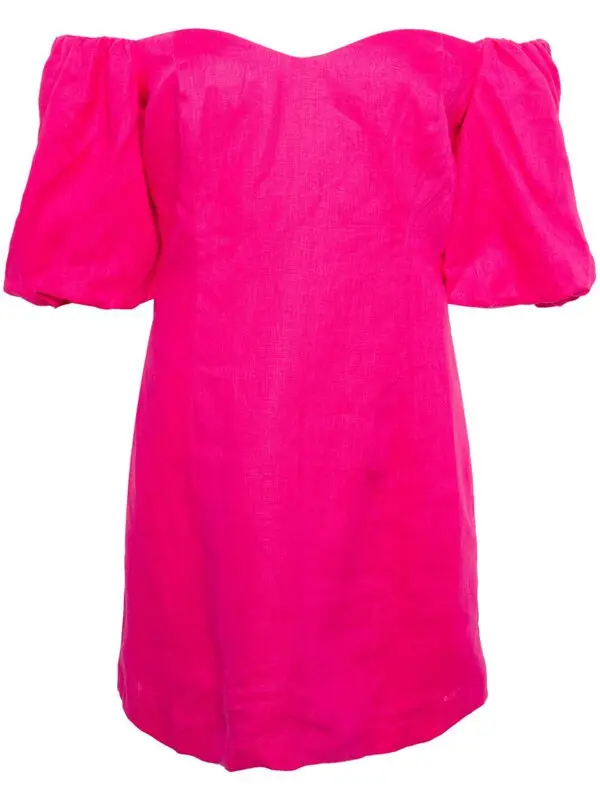 Rhode Dali Linen Mini Dress - Pink