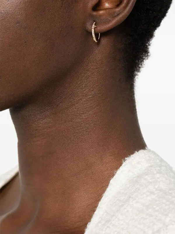 SHAUN LEANE 18kt Rose Gold Vermeil Cherry Branch Single Hoop Earring - Pink