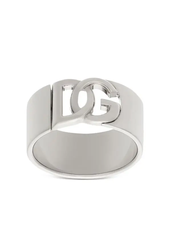 Dolce & Gabbana Dg Cut-out Band Ring - Silver
