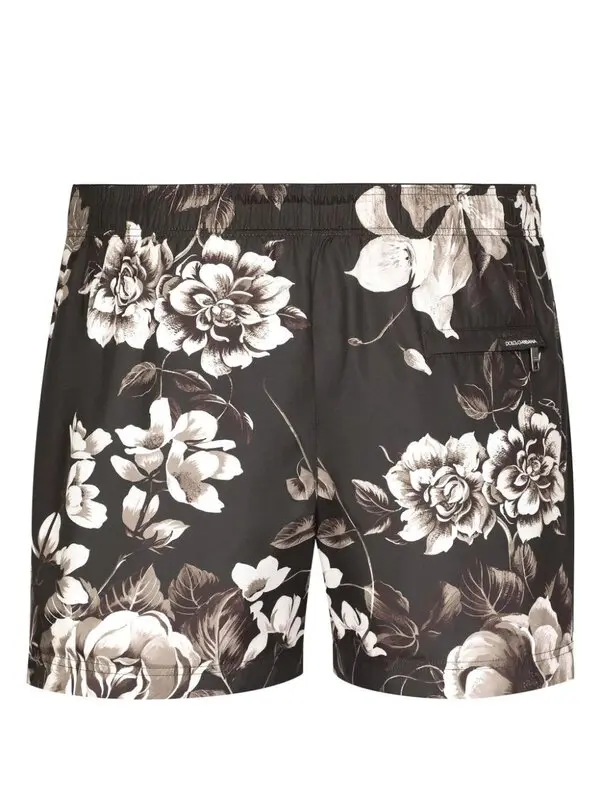 Dolce & Gabbana Floral-print Swim Shorts