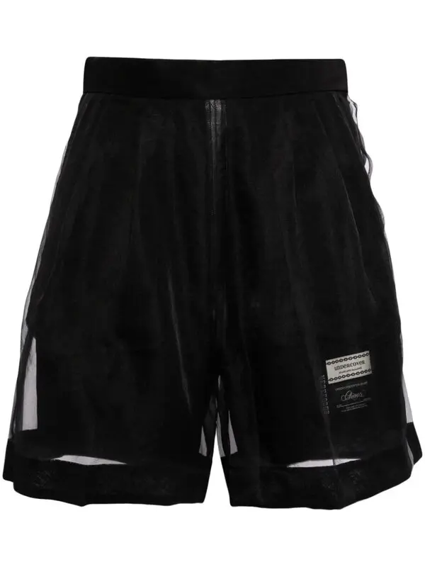 Undercover Tulle-detail Silk Shorts