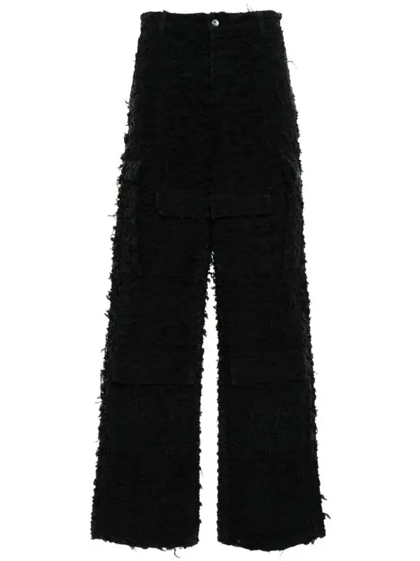 WHO DECIDES WAR Husk Wide-leg Trousers - Black