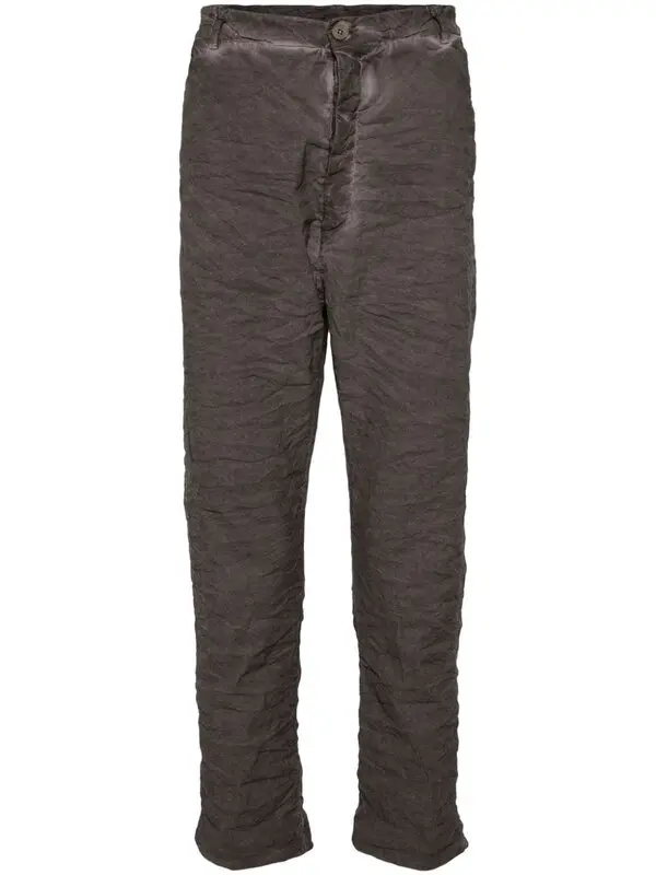 POÈME BOHÉMIEN Crease-effect Straight Trousers