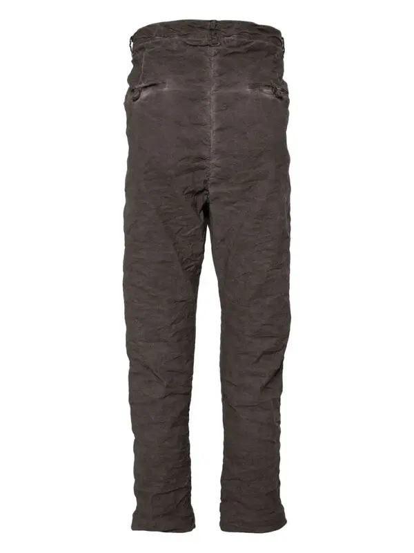 POÈME BOHÉMIEN Crease-effect Straight Trousers