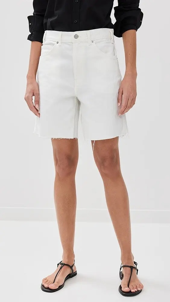 NILI LOTAN Russel Denim Shorts - Cream