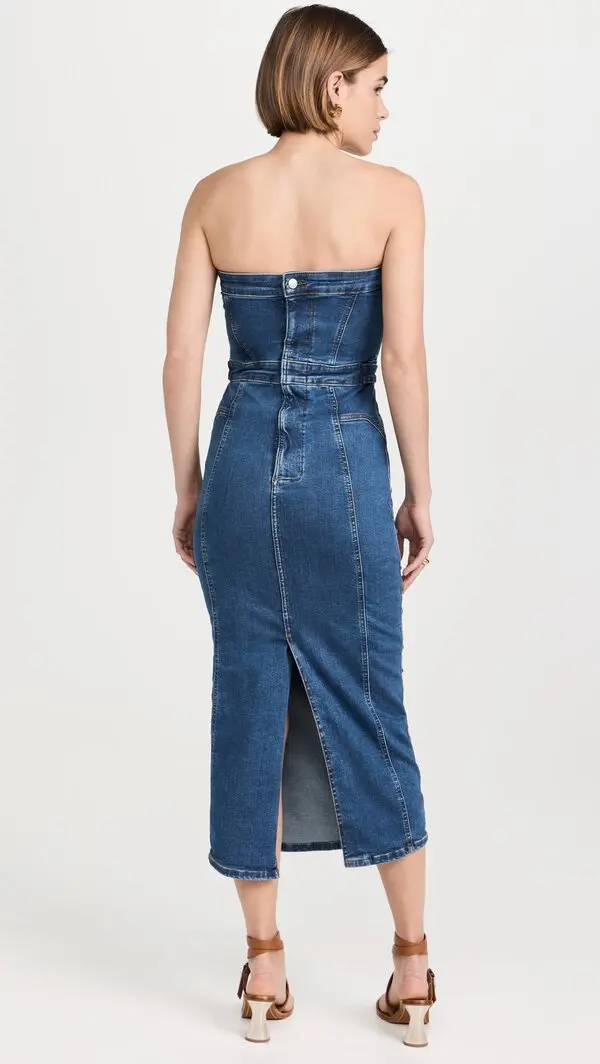 good american denim tube dress Good American Tube Dress in Indigo453 1 Small Womens Denim Jean Mini