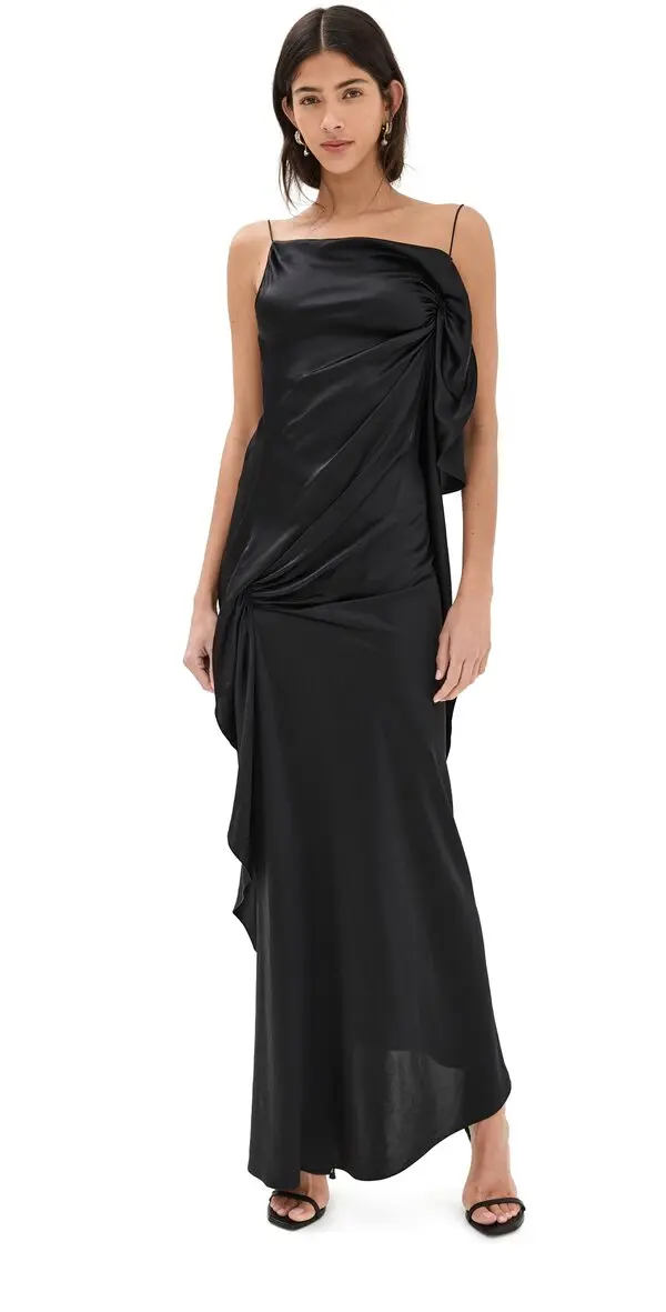 cusco silk drape cami dress Our Christopher Esber Cusco Silk Drape Cami Dresses are available in Black  & Pistachio 