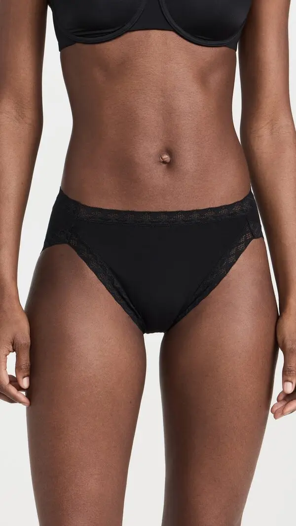 Natori Bliss French Cut Panties 6 Pack - Black
