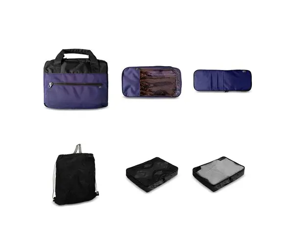 BARMES Wheeled Carry-on Suitcase With Gym Bag And Packing Cubes