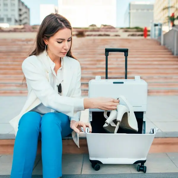 BARMES Wheeled Carry-on Suitcase With Gym Bag And Packing Cubes