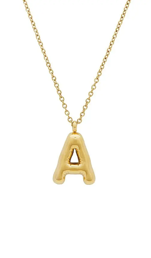 PETIT MOMENTS Bubble Initial Necklace - Gold