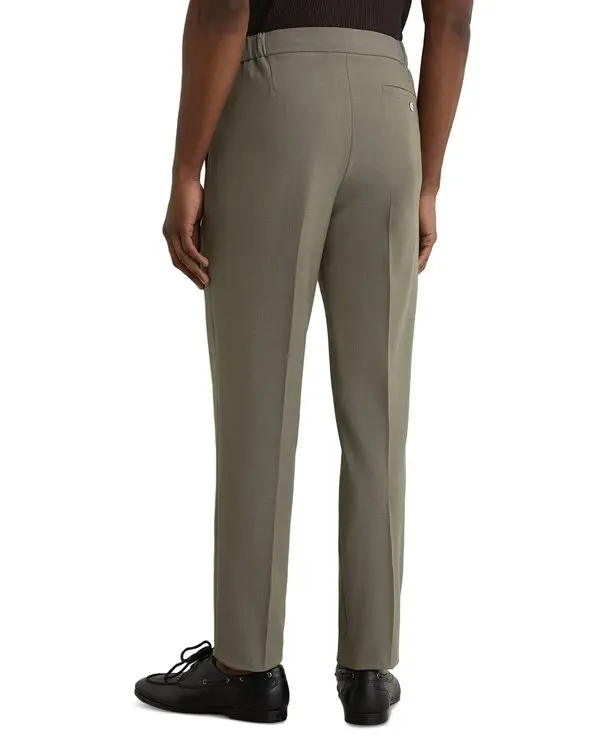 REISS Drawcord Slim Fit Pants - Dark Sage