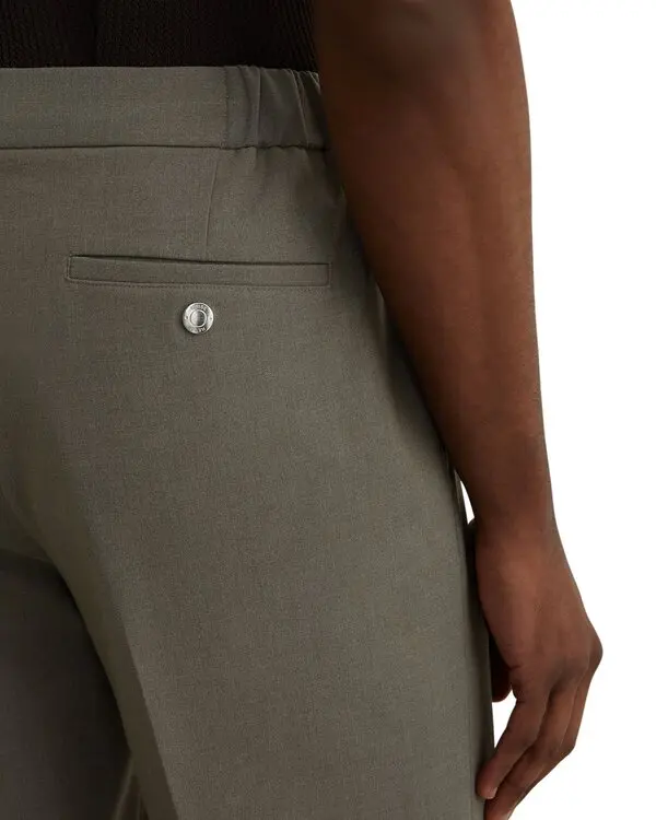 REISS Drawcord Slim Fit Pants - Dark Sage