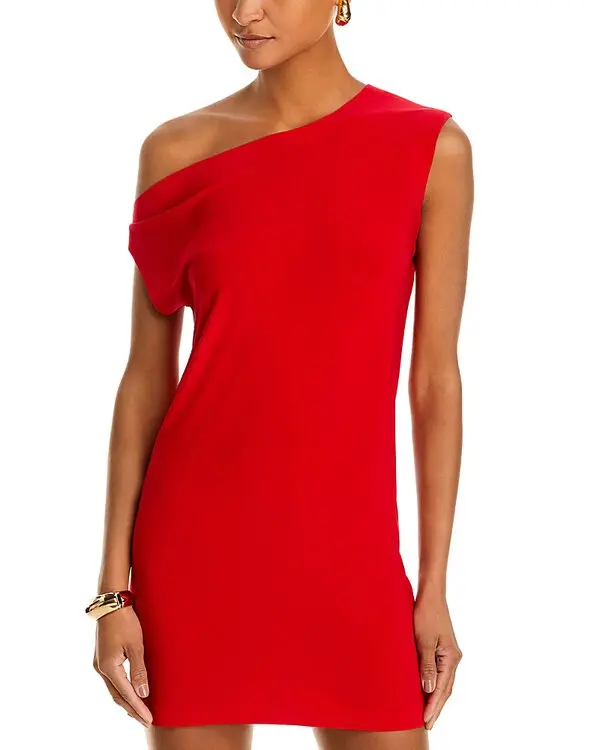 Norma Kamali One Shoulder Mini Dress