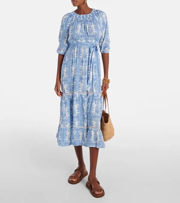 Melissa Odabash Eclipse Printed Midi Dress
