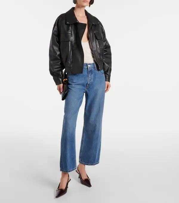RE/DONE Loose Crop High-rise Jeans