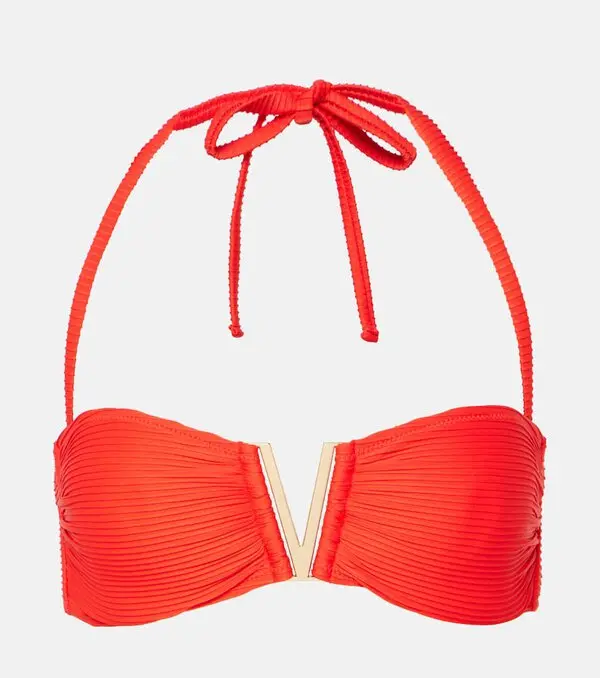 Heidi Klein Vicenza Bandeau Bikini Top - Red