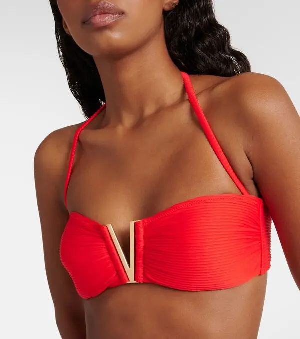 Heidi Klein Vicenza Bandeau Bikini Top - Red