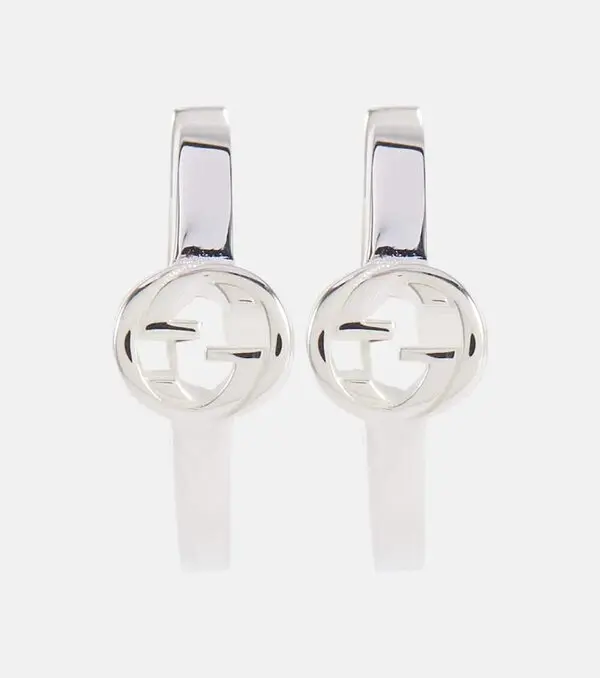 Gucci Interlocking G Hoop Earrings - Silver