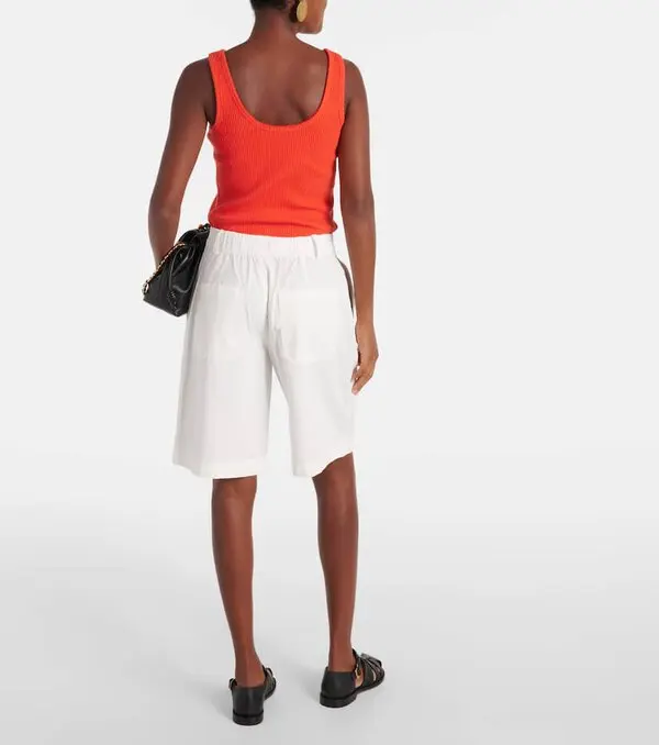Vince High-rise Cotton Shorts