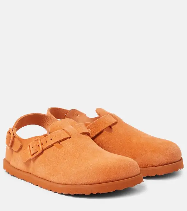 BIRKENSTOCK Tokio Suede Mules - Orange