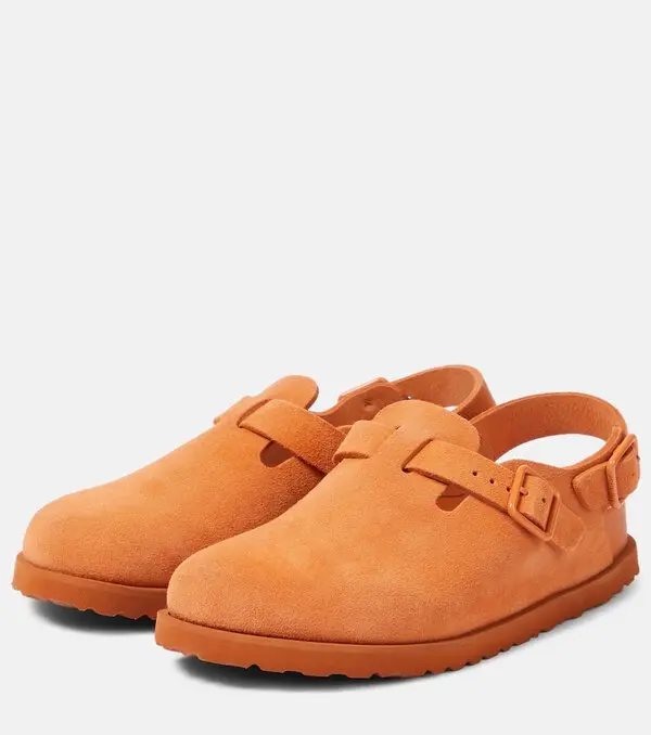 BIRKENSTOCK Tokio Suede Mules - Orange