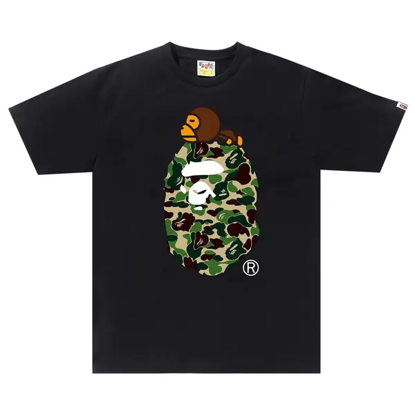 A BATHING APE Abc Milo On Big Ape Tee /green - Black