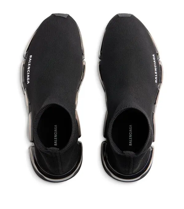 Balenciaga Clear Sole Speed 2.0 Sneakers - Black