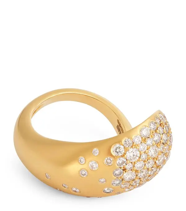NADA GHAZAL Yellow And Diamond Fuse Glamour Ring - Gold