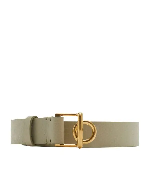 Burberry Check Rocking Horse Belt with Gold Buckle - size small Burberry Check Rocking Horse Belt - Furrow | Editorialist main image 3