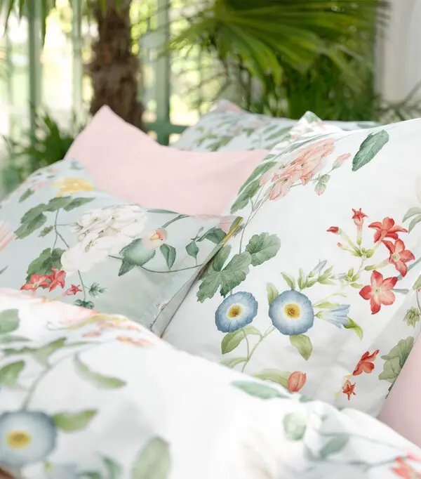 SCHLOSSBERG Floral Artemis-noblesse Flat Sheet - Green