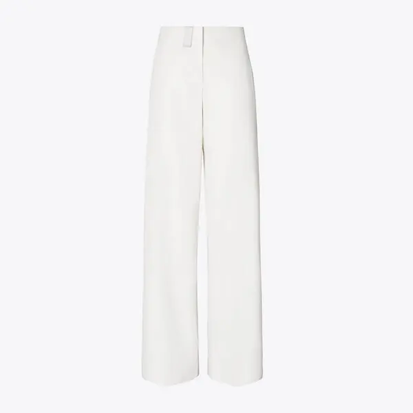 Tory Burch Cotton And Silk Poplin Pant