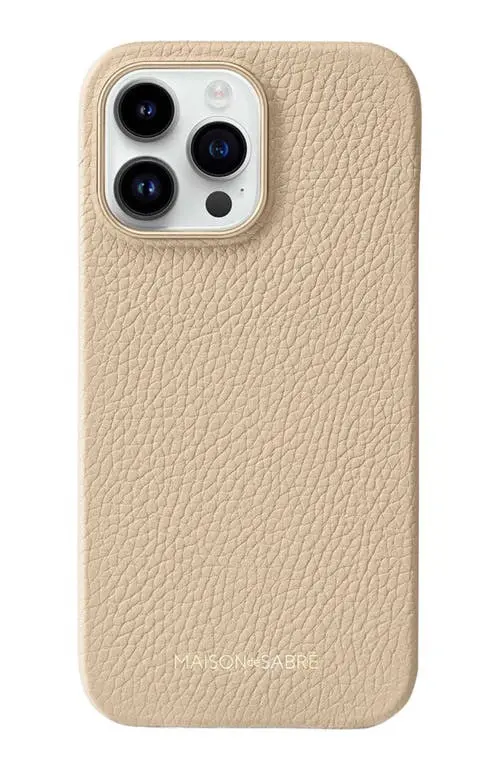 MAISON DE SABRE Leather Phone Case - Saharan Nude