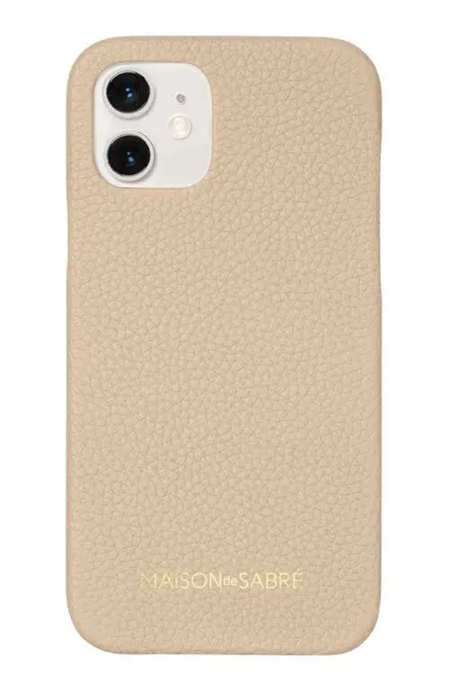 MAISON DE SABRE Leather Phone Case - Saharan Nude