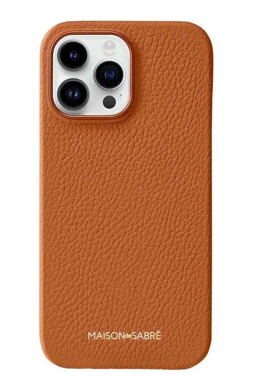 MAISON DE SABRE Leather Phone Case - Pecan Brown