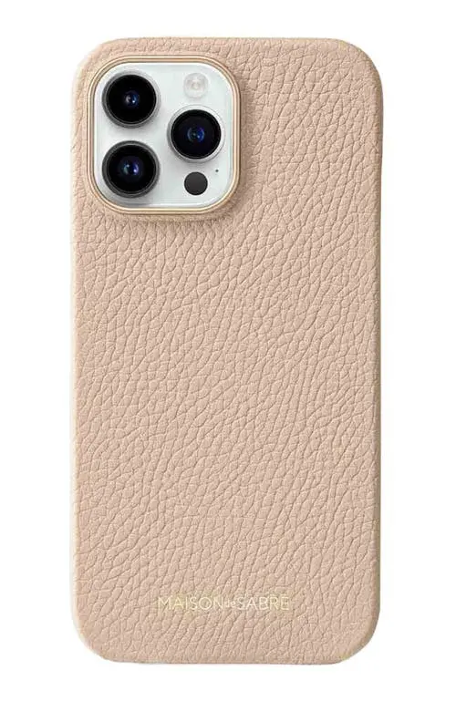 MAISON DE SABRE Leather Phone Case - Saharan Nude