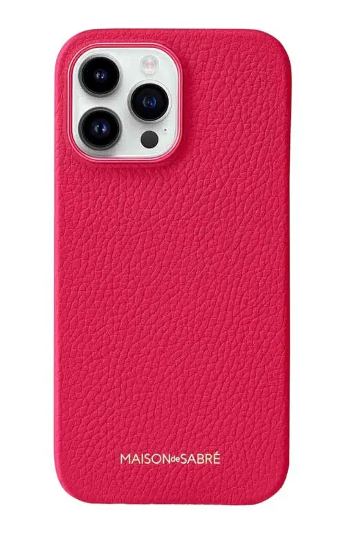 MAISON DE SABRE Leather Phone Case - Shibuya Fuchsia