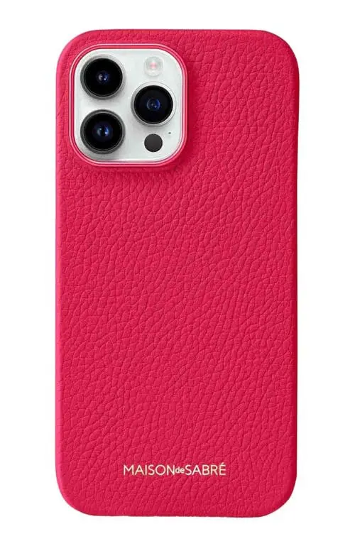 MAISON DE SABRE Leather Phone Case - Shibuya Fuchsia