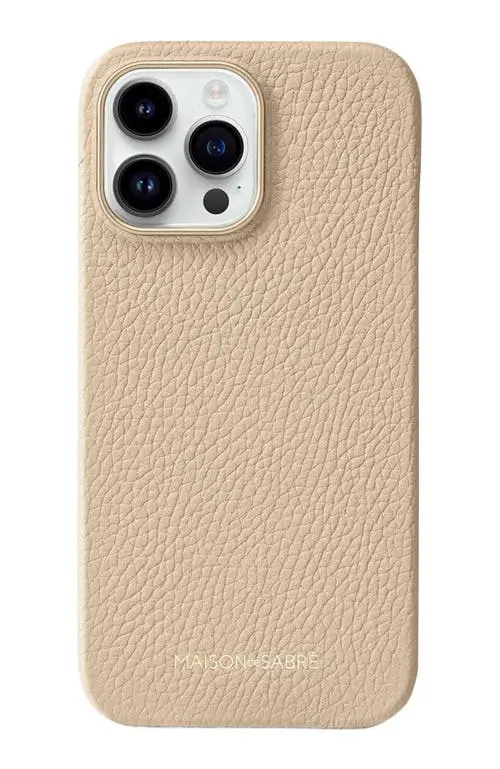 MAISON DE SABRE Leather Phone Case - Saharan Nude