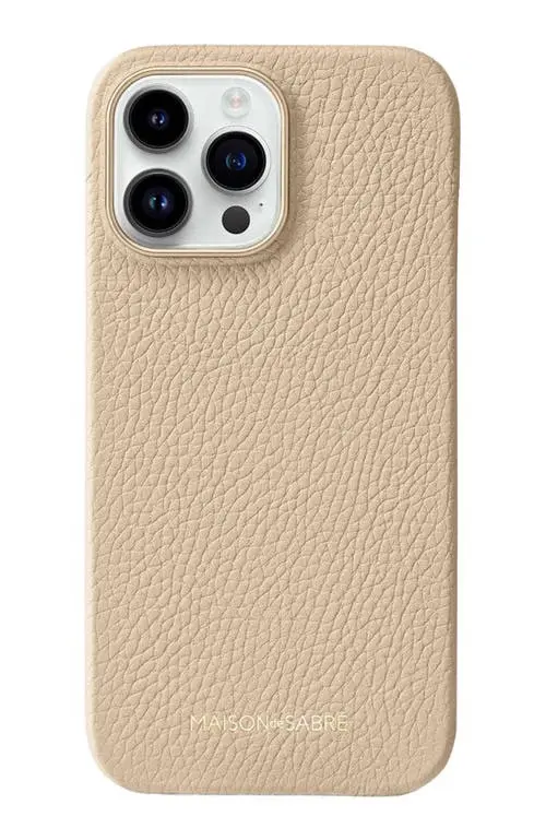 MAISON DE SABRE Leather Phone Case - Saharan Nude