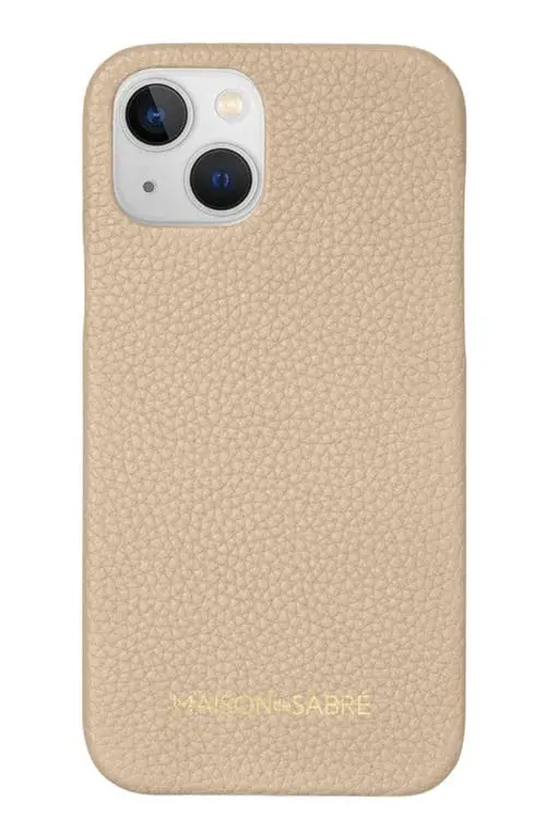 MAISON DE SABRE Leather Phone Case - Saharan Nude