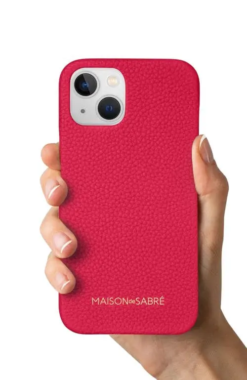 MAISON DE SABRE Leather Phone Case - Shibuya Fuchsia